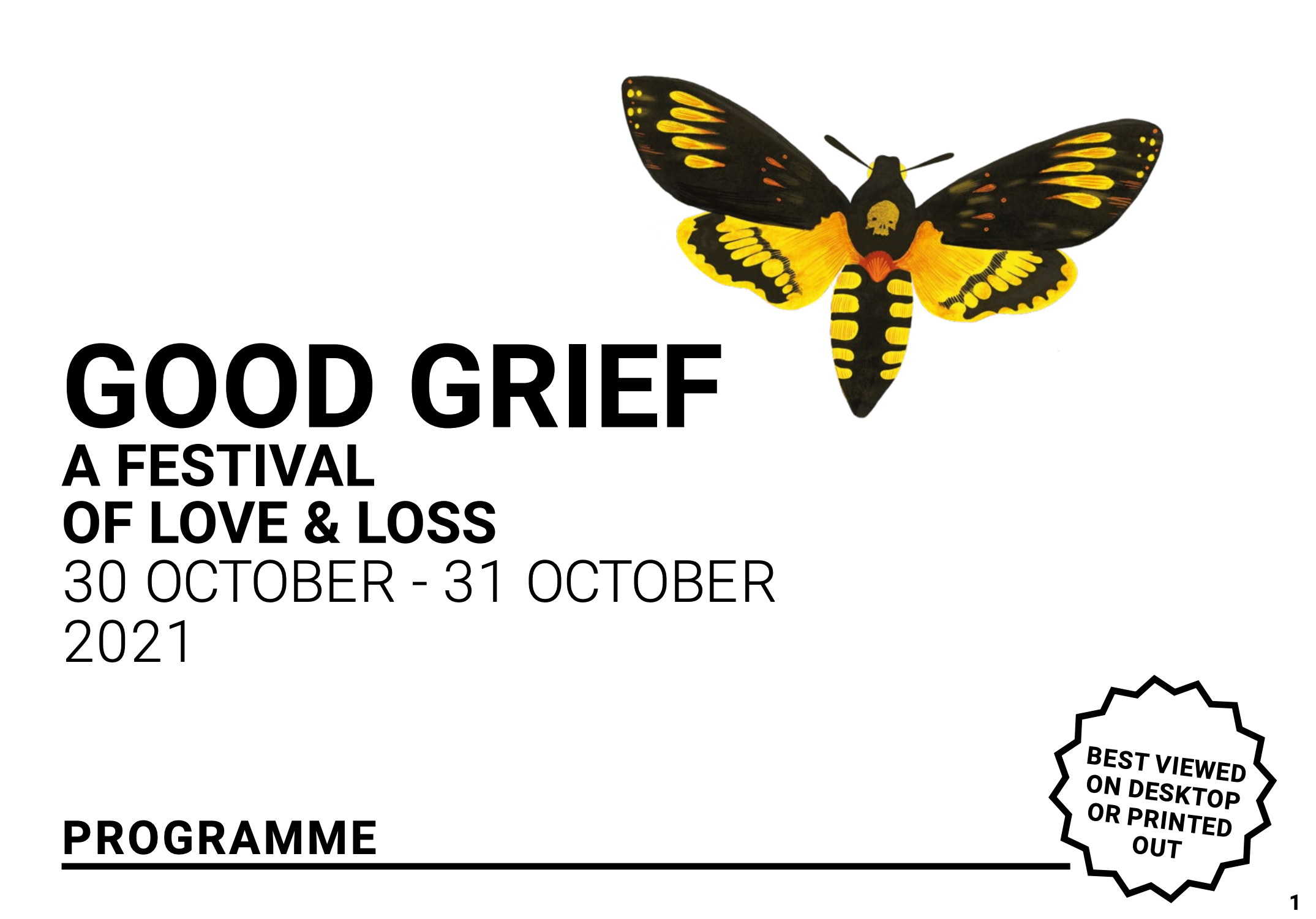 Downloadable Programme Now Available - Good Grief